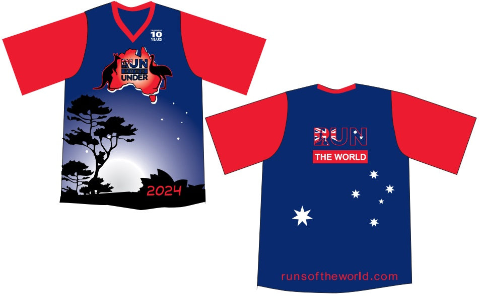 2024 Run Down Under Shirt Clearance – Run The World