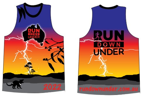 2022 Run Down Under Singlet clearance – Run The World